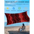 Abstract Sun Shade Sail 12'X16' Red Gradient Waves Beach Lines UV Block ...