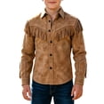 AWZXDE Boys Western Fringe Shirt Jacket Long Sleeve Button Down Loose ...
