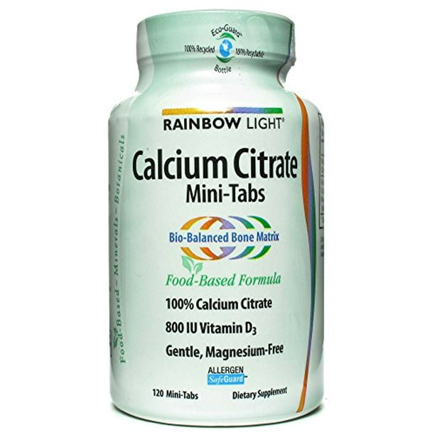 Rainbow Light Calcium Citrate Mini-Tabs 120 Tab - Walmart.com