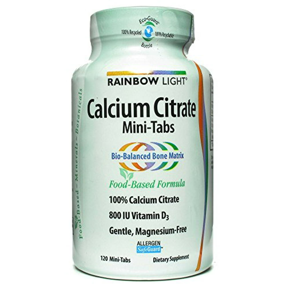 Rainbow Light Calcium Citrate Mini-Tabs 120 Tab - Walmart.com - Walmart.com