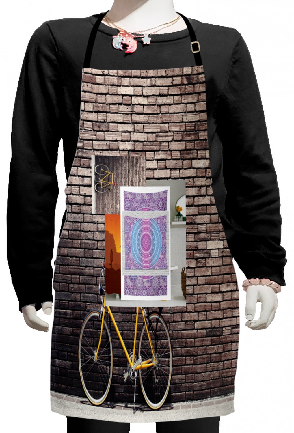 Bicycle Kids Apron, Past Times Aesthetic Road Bike Lean Brick Wall ...