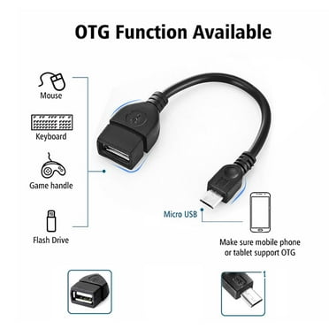 Xotic Tech Micro USB OTG Host Cable Adapters Male to USB 2.0 Female for ...
