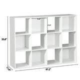 ZENSTYLE Wooden 12 Cubic Unit Cubby Shelf Organizer Bookshelf Display ...