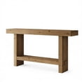 Solid Wood Farmhouse Console Table, 2-Tier Narrow Entryway Sofa Table ...