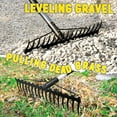 68" Bow Rake, 17 Steel Tines, Dual-Sided Heavy Duty Garden Rake for ...