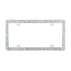 Auto Drive 3-D Daisy Bling Silver Metal License Plate Frame, 90142W ...