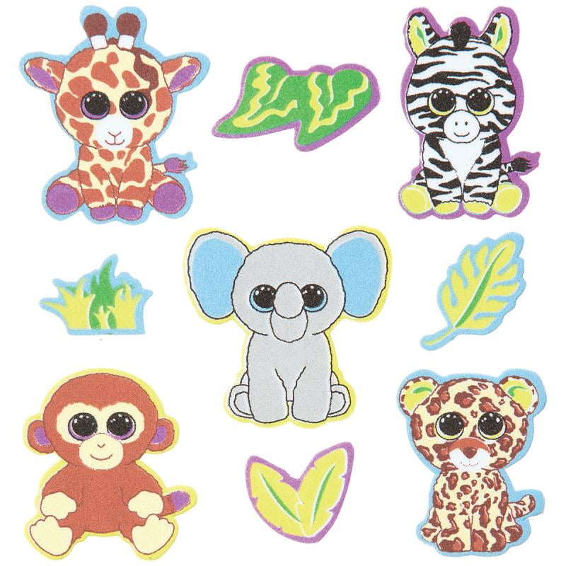 Beanie Boos Foam Sticker 4/pkg-jungle - Walmart.com