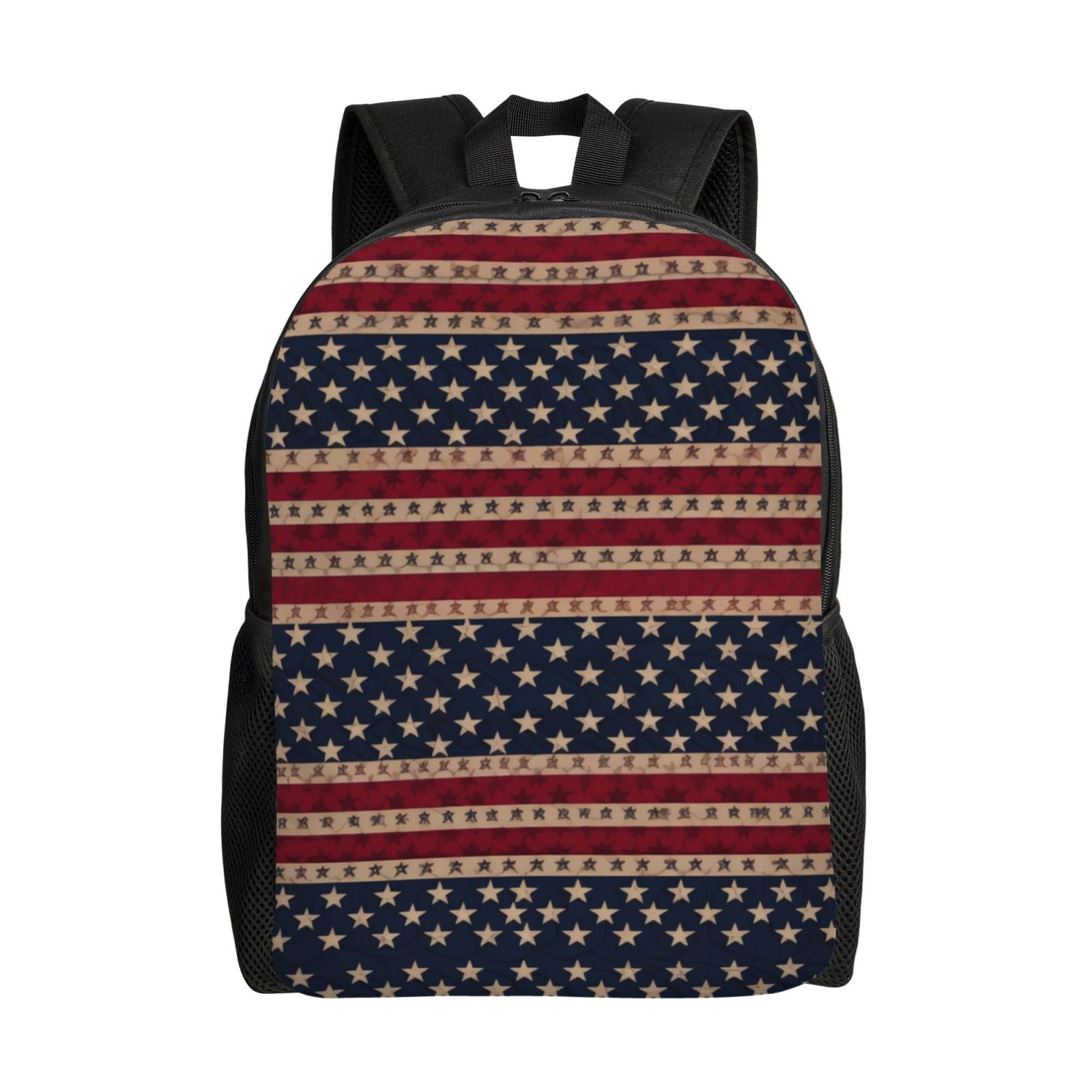 ZNDUO Travel Backpack, Patriotic American Stars Flag 4th July Pattern ...