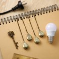 8 Pcs Antique Bronze Ceiling Fan Pull Chain Extension Pendant Ornament ...