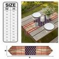 American Flag Vintage Table Runner Linen Burlap Table Runner 72 Inches ...