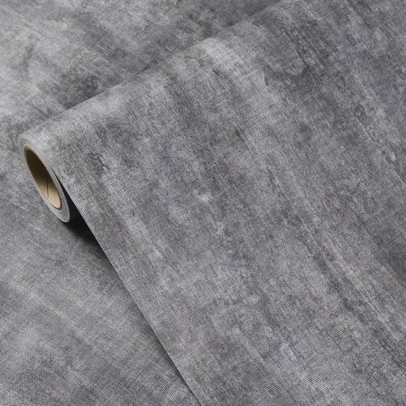 1pc Thick Simple Dark Gray Matte Cloth Wallpaper, Peel And Stick, Self ...