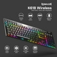 Redragon K618 Horus Wireless RGB Mechanical Keyboard, Bluetooth/2.4Ghz ...
