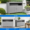 Dextrus Patio Outdoor Console Sideboard Buffet Cabinet,Plastic Wooden ...