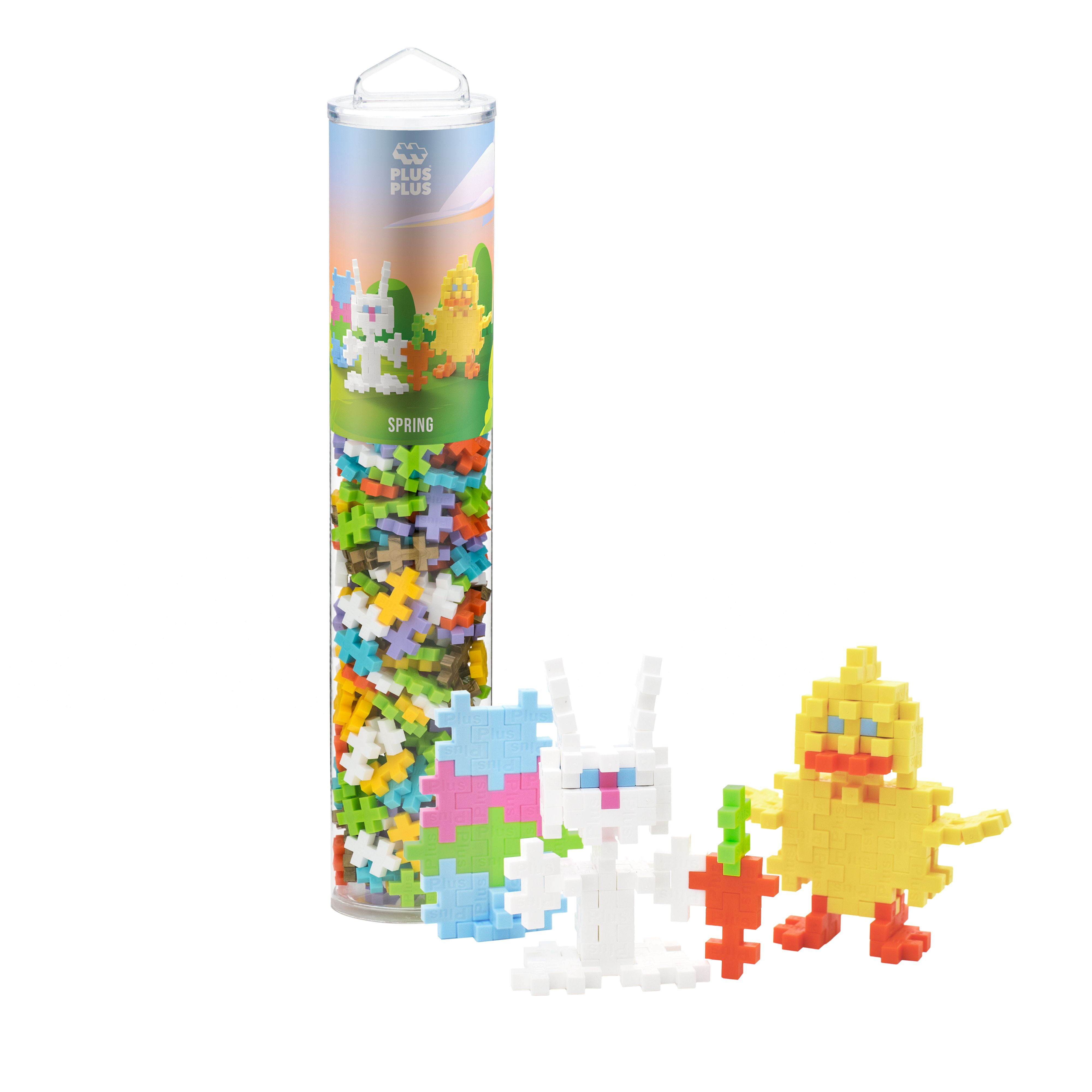 PLUS PLUS - Open Play Tube - 240 Piece Spring Mix - Construction Building Blocks Creative Stem ...