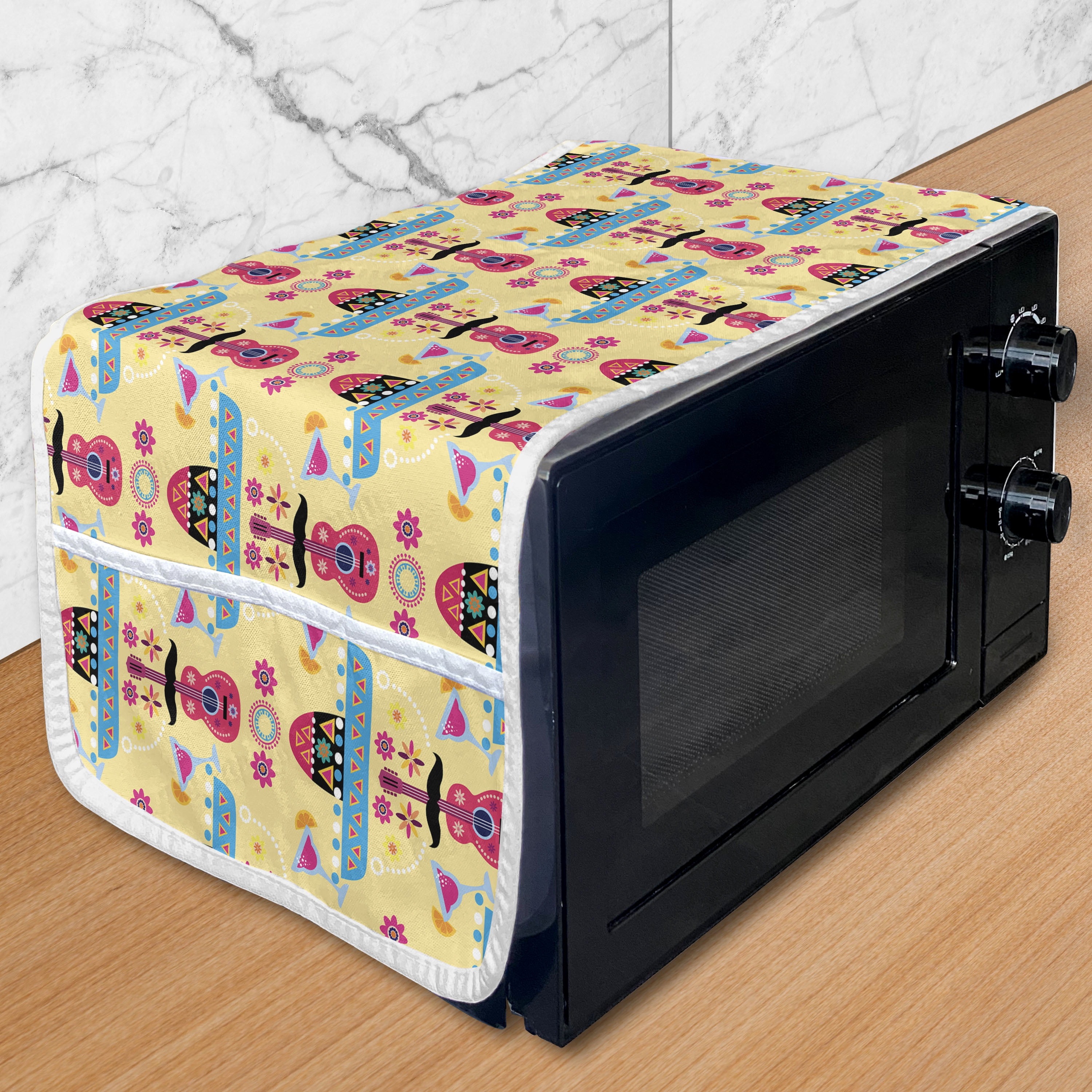 Cinco de Mayo Microwave Oven Cover, Colorful Funny Face Created with ...