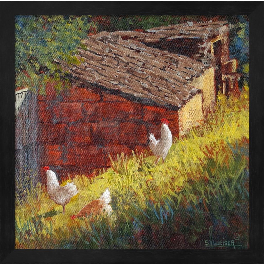 Great Art Now Chickens by Sharon Weiser, Framed Wall Art, 13.25W x 13 ...