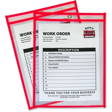 C-Line Shop Ticket Holders, Stitched, Both Sides Clear, 25", 5 x 8, 25 ...