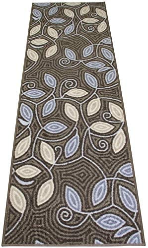 Custom Size Runner Rug Berber Leaves Design Rug Runner 26 Inch Wide and ...