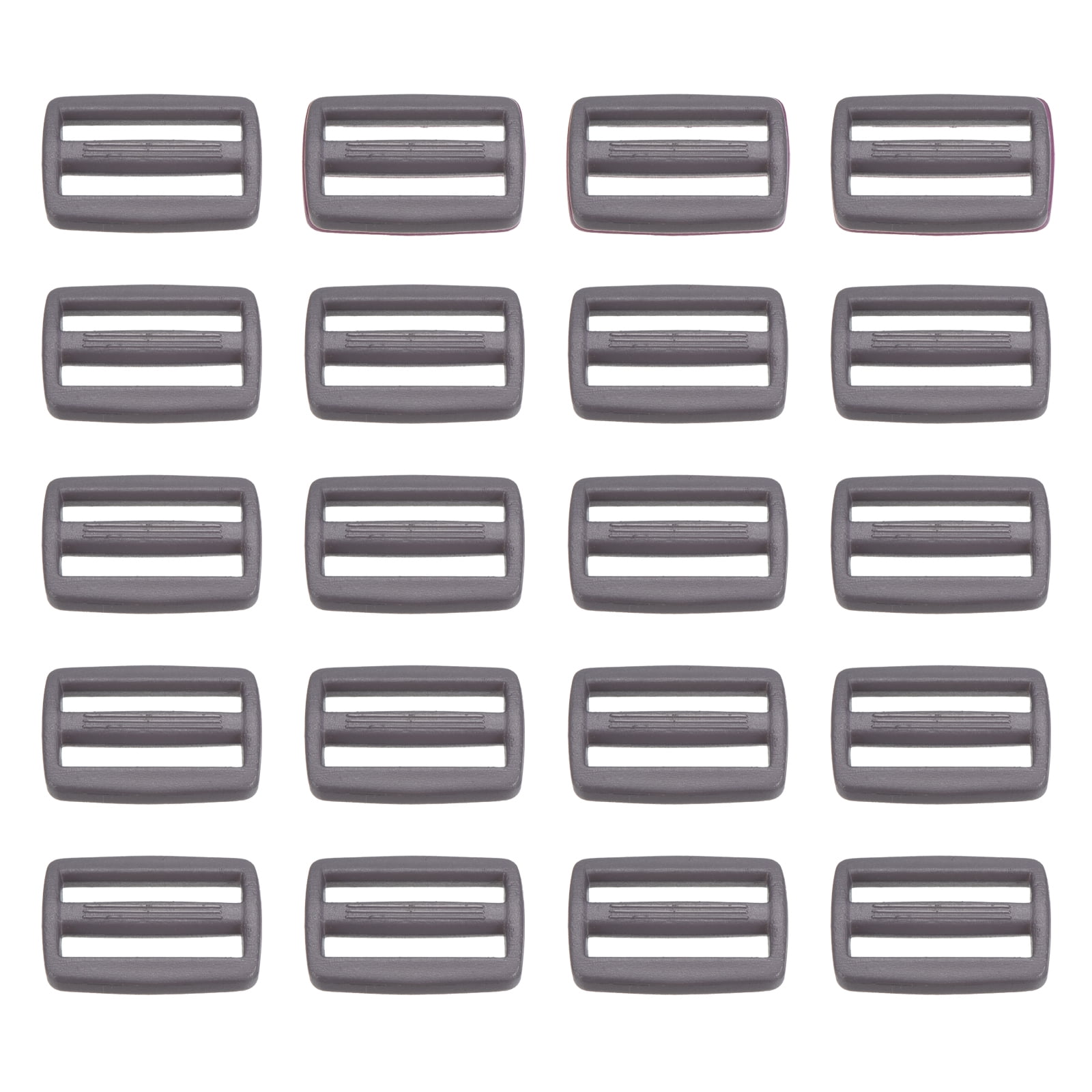 1 Inch Tri-Glide Slide Buckles Webbing Strap Fastener, Gray, 100 Pack ...