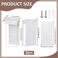 Acrylic Outdoor Brochure Holder Wall Mount Storage Box Rectangle White ...