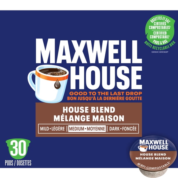 Maxwell House House Blend Coffee Certified Compostable K-Cup® Coffee ...