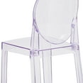 Flash Furniture Ghost Counter Stool with Oval Back in Transparent ...