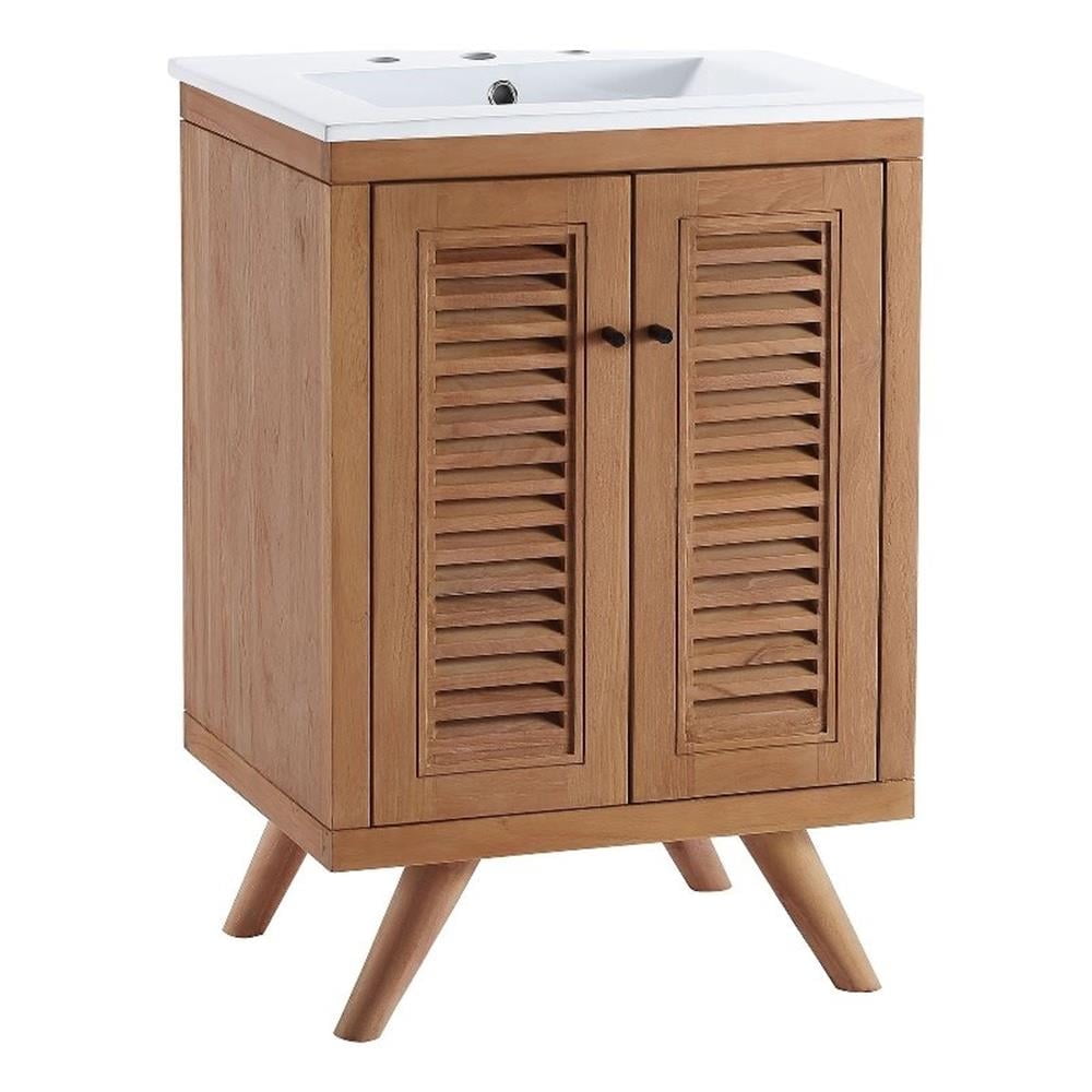 Click here for Modway Birdie 24.5 Modern Teak Wood Bathroom Vanit... prices