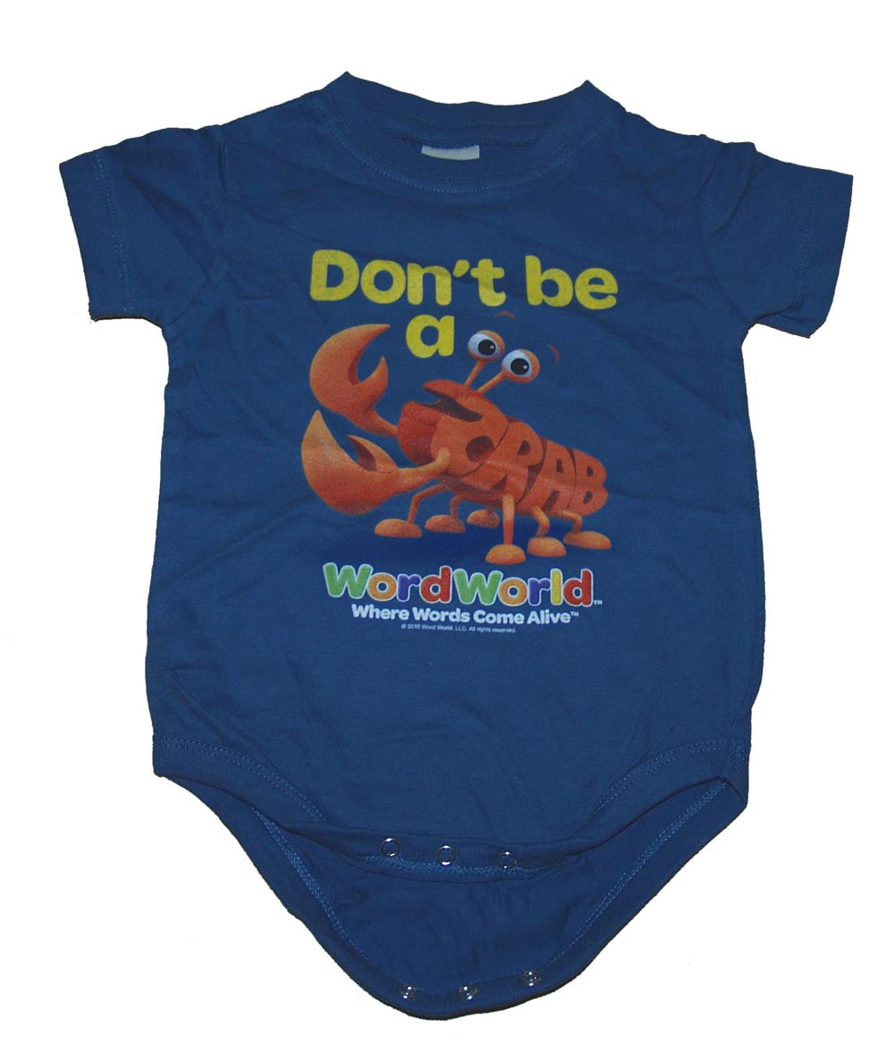 WordWorld Don't Be A Crab Cartoon Baby Creeper Romper - Walmart.com