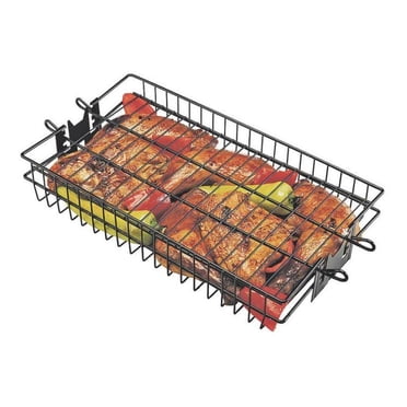 GrillPro Deluxe 9.5 In. W. x 12 In. L. Steel Broiler Grill Basket 24876 ...