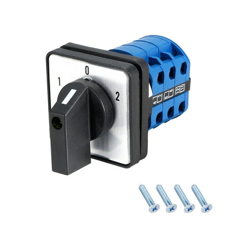 Changeover Switch 3 Position Rotary Selector Cam Switch 12 Terminals ...