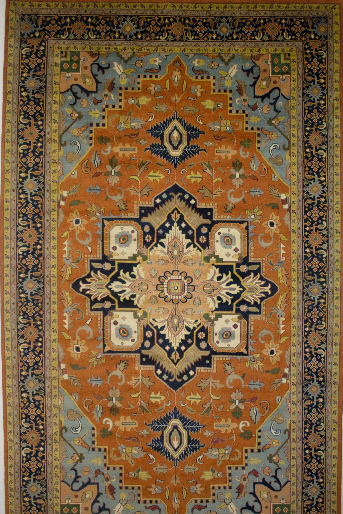 Rust Orange Floral 12X20 Heriz Serapi Palatial Oriental Rug - Walmart.com