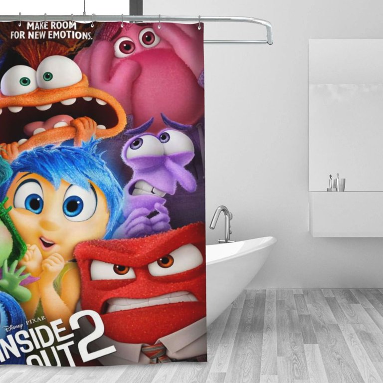 Cartoon Bathroom Space Jam Cartoon Shower Curtain 72" X 72" Anime
