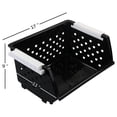 3-Pack Plastic Stackable Organizer Basket, Stacking Storage Basket ...