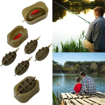 1 Set Outdoor Carp Fishing Bait Thrower Tools Flat Method Mold Inline ...