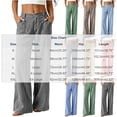 ClodeEU Women's Striped High Waist Wide Leg Linen Pants,Casual Loose ...