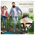 Metal Garden Bridge 6ft - Backyard Arch Bridge with Rails - 660lbs ...