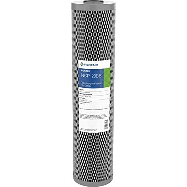 Pentair Pentek NCP-20BB Big Blue Carbon Water Filter, 20-Inch, Whole House Non-Cellulose Carbon ...