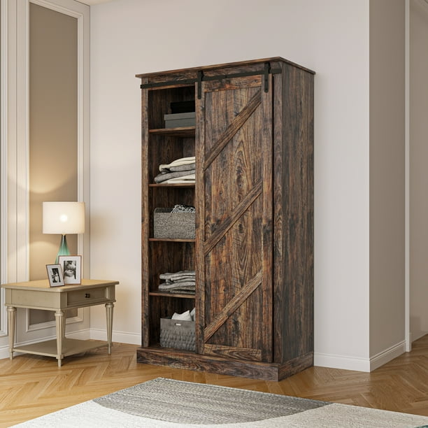 Rustic Tall Storage Cabinet