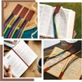 5Pcs 5 Colors Colorful Ribbon PU Leather Bookmarks Rectangle Mixed ...