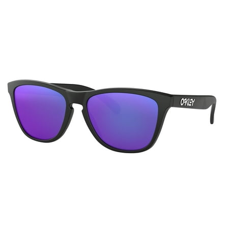 Oakley Frogskins Sunglasses Matte Black with Violet Iridium Lens ...