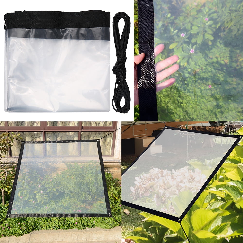 Pluokvzr Transparent Tarpaulin Garden Clear Waterproof Tarp Anti ...