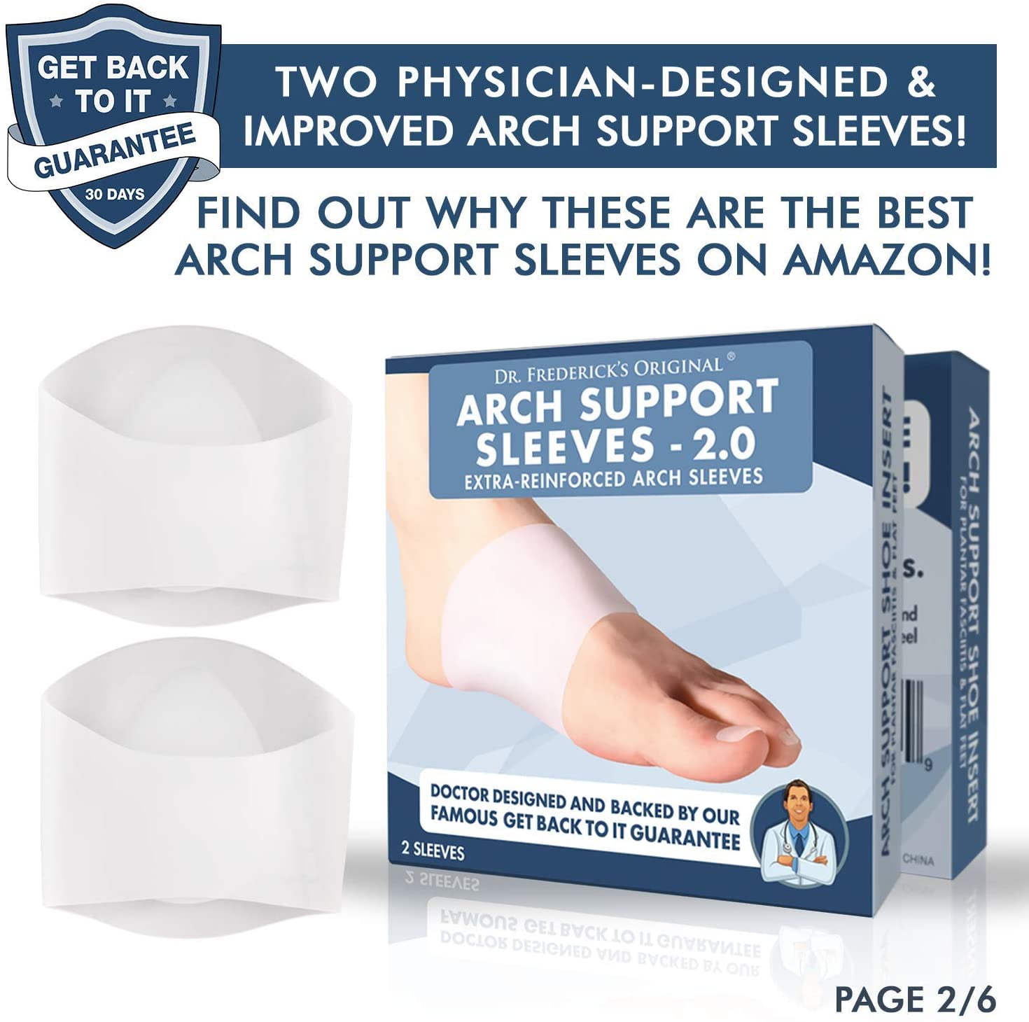 Dr. Frederick’s Original Arch Support Sleeves 2.0 – Doctor Developed ...