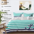 Blue Anchor 4 Piece Duvet Cover Set Queen Size Costal Turquoise White ...