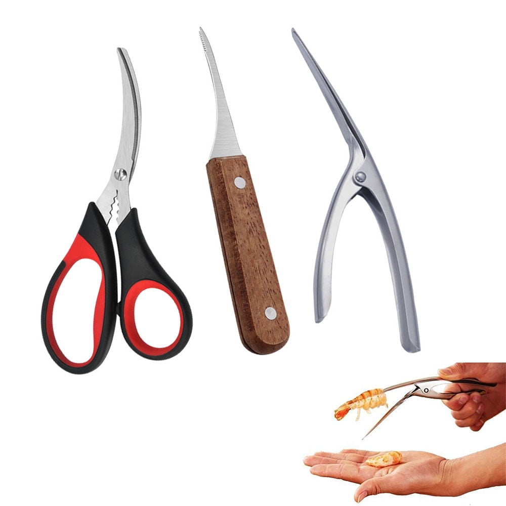 DEELLEEO 3 Pcs Shrimp Deveiner Tool, Shrimp Cleaner Knife Prawn ...