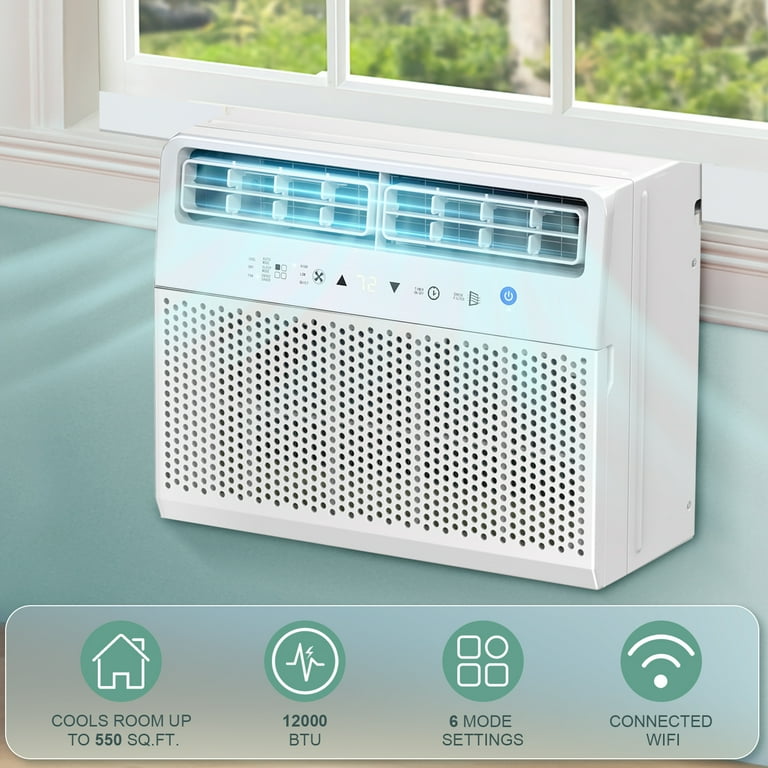 Kissair Window Air Conditioner KISSAIR U-Shaped Window AC Unit - 12,000 ...