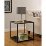 Ameriwood Home Canton End Table with Metal Frame, Espresso - Walmart.com