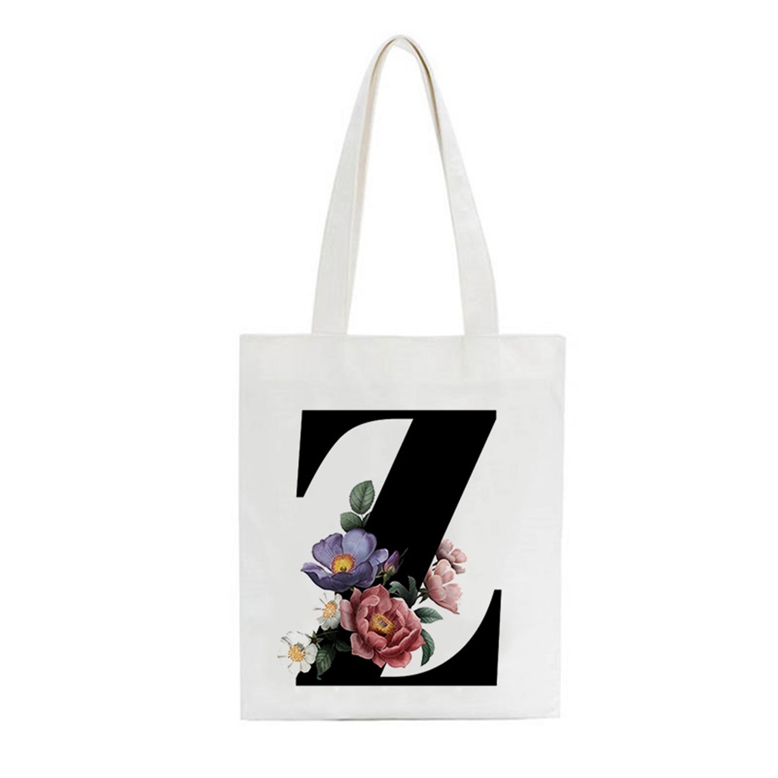 Fridja Personalised Initial Tote Bag Floral Watercolour Gift for Her ...