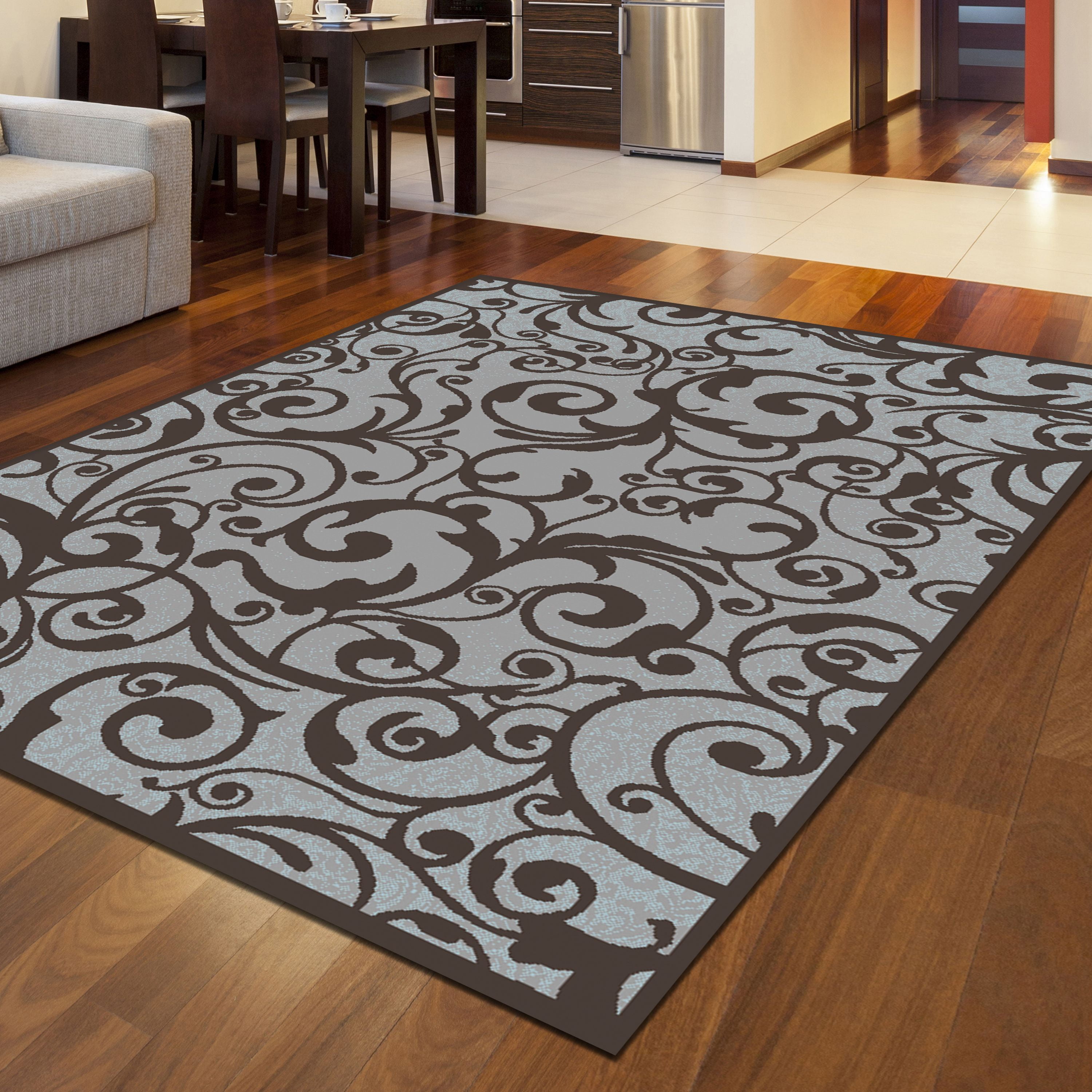 Radici USA 1845 Pristine Traditional Grey Scroll Area Rug (3'3" X 4'11 ...