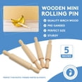 Wooden Mini Rolling Pin, 5 Inches Long, Pack of 12, Great for in The ...