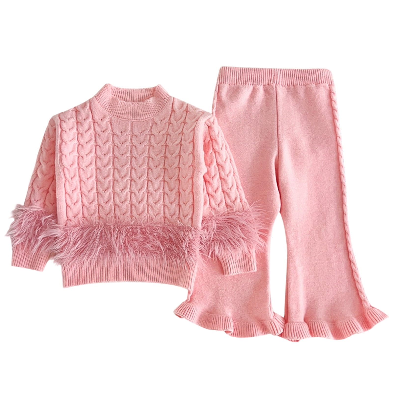 Click here for Wagiet Girls Knit Sweater And Pants Outfit Set Win... prices